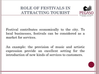 The Impact of Festivals in promoting cultural tourism | PPT