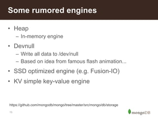 Understanding and tuning WiredTiger, the new high performance database engine in MongoDB ...