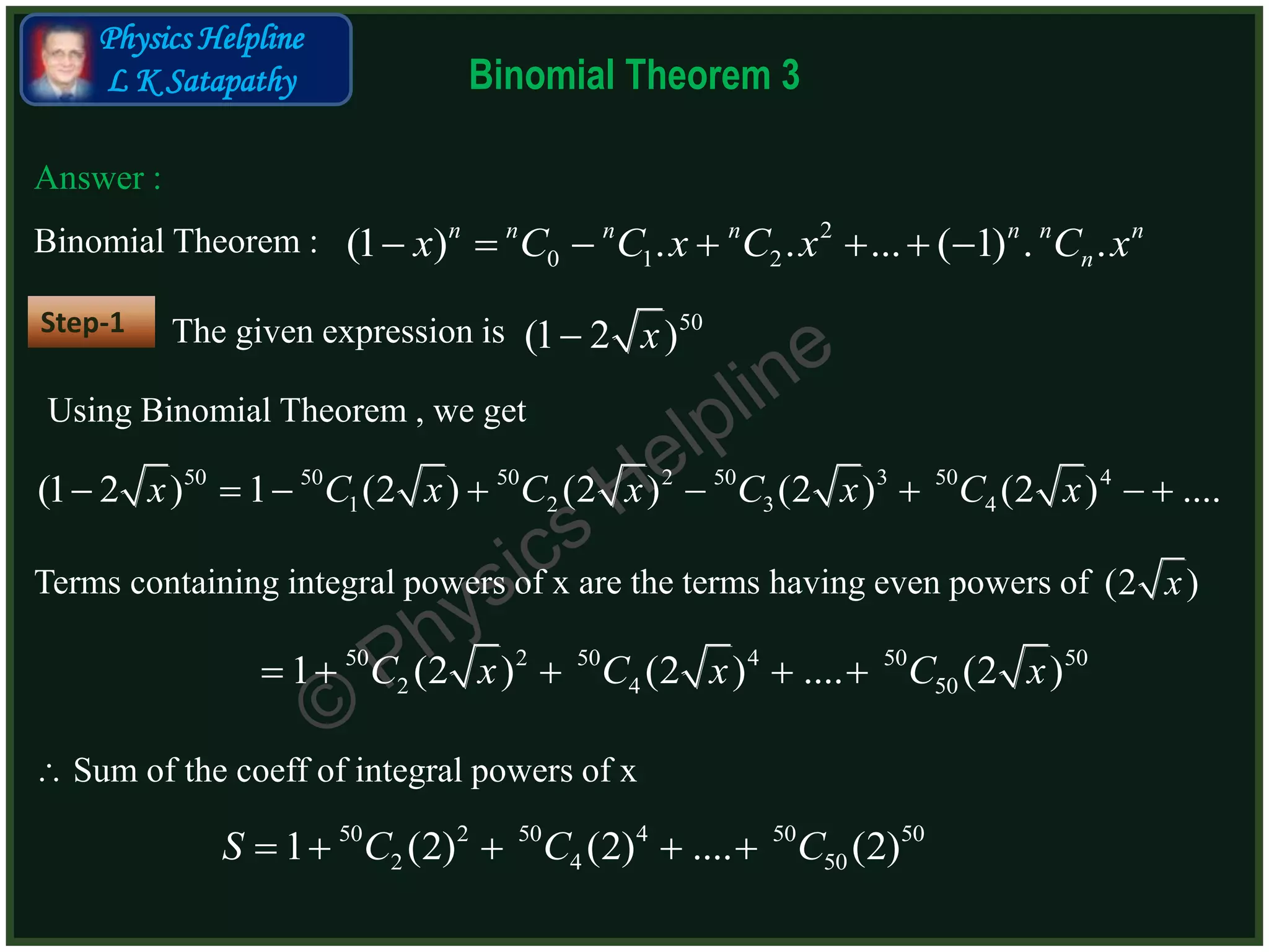 Binomial Theorem 3 | PPT