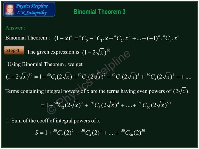 Binomial Theorem 3 | PPT