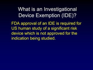 FDA 2013 Clinical Investigator Training Course: Issues in Clinical ...