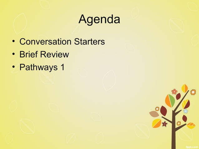 4. conversation starters, pathways 1 | PPT
