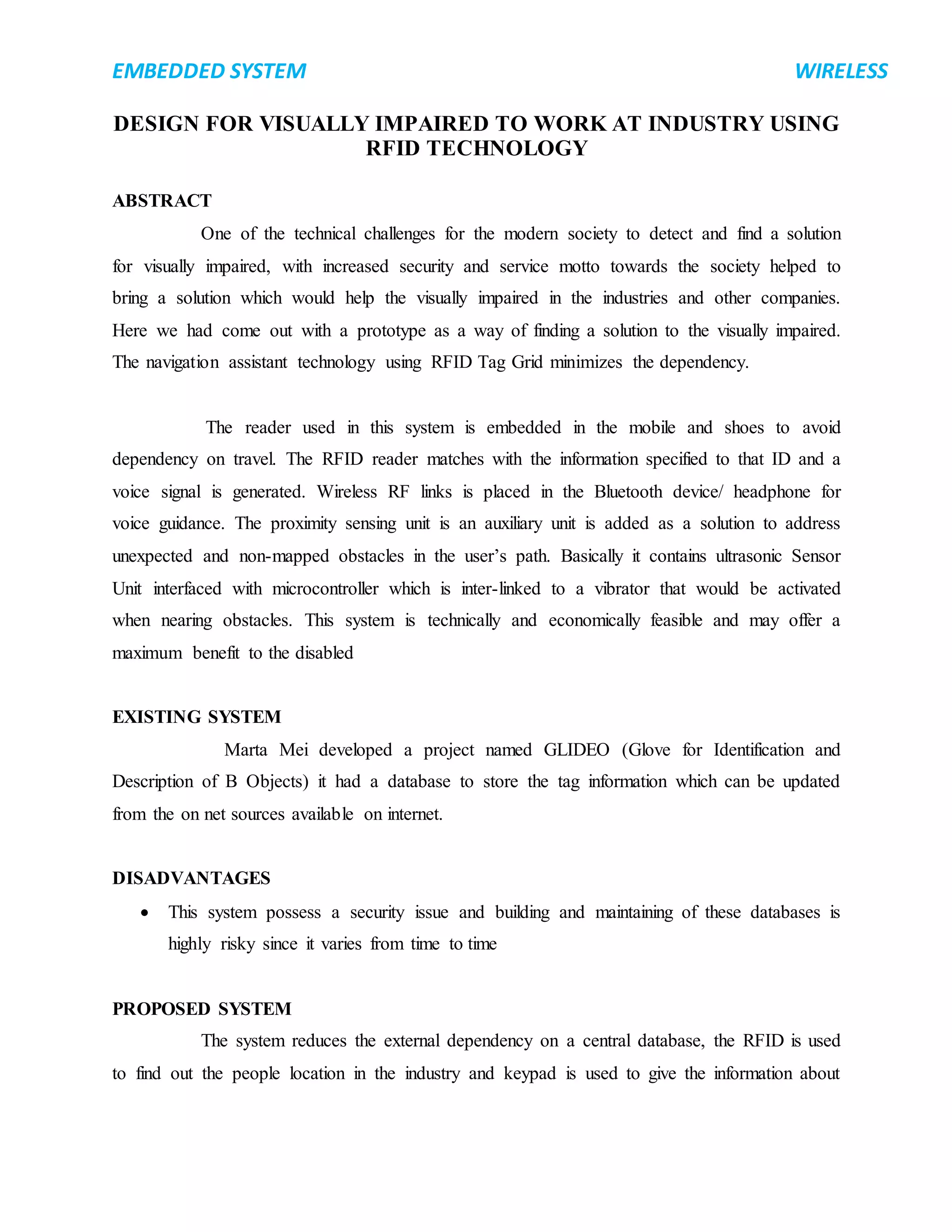 mini projects titles for electronics engineering:design for visually ...