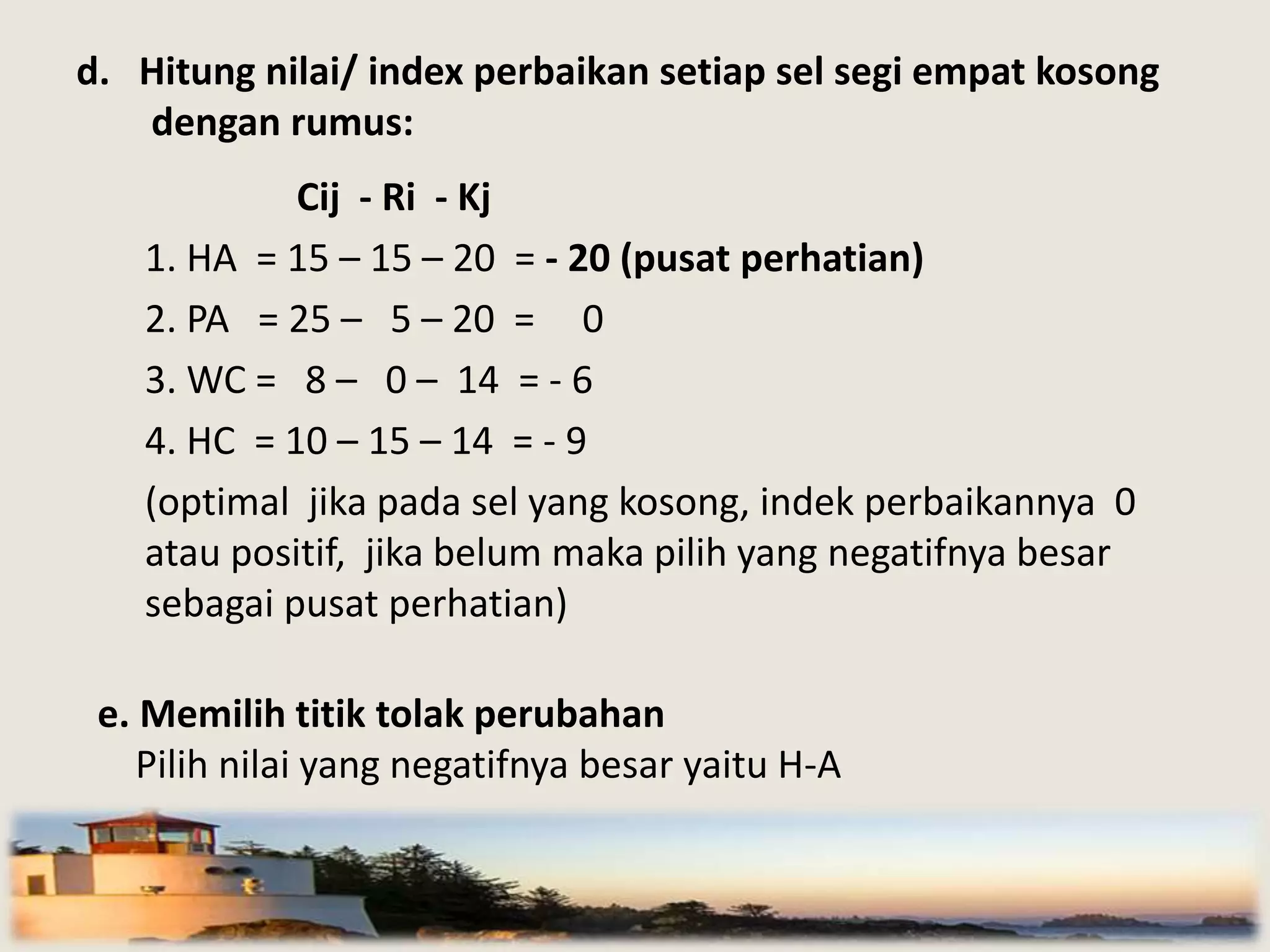 4. metode transportasi | PPTX