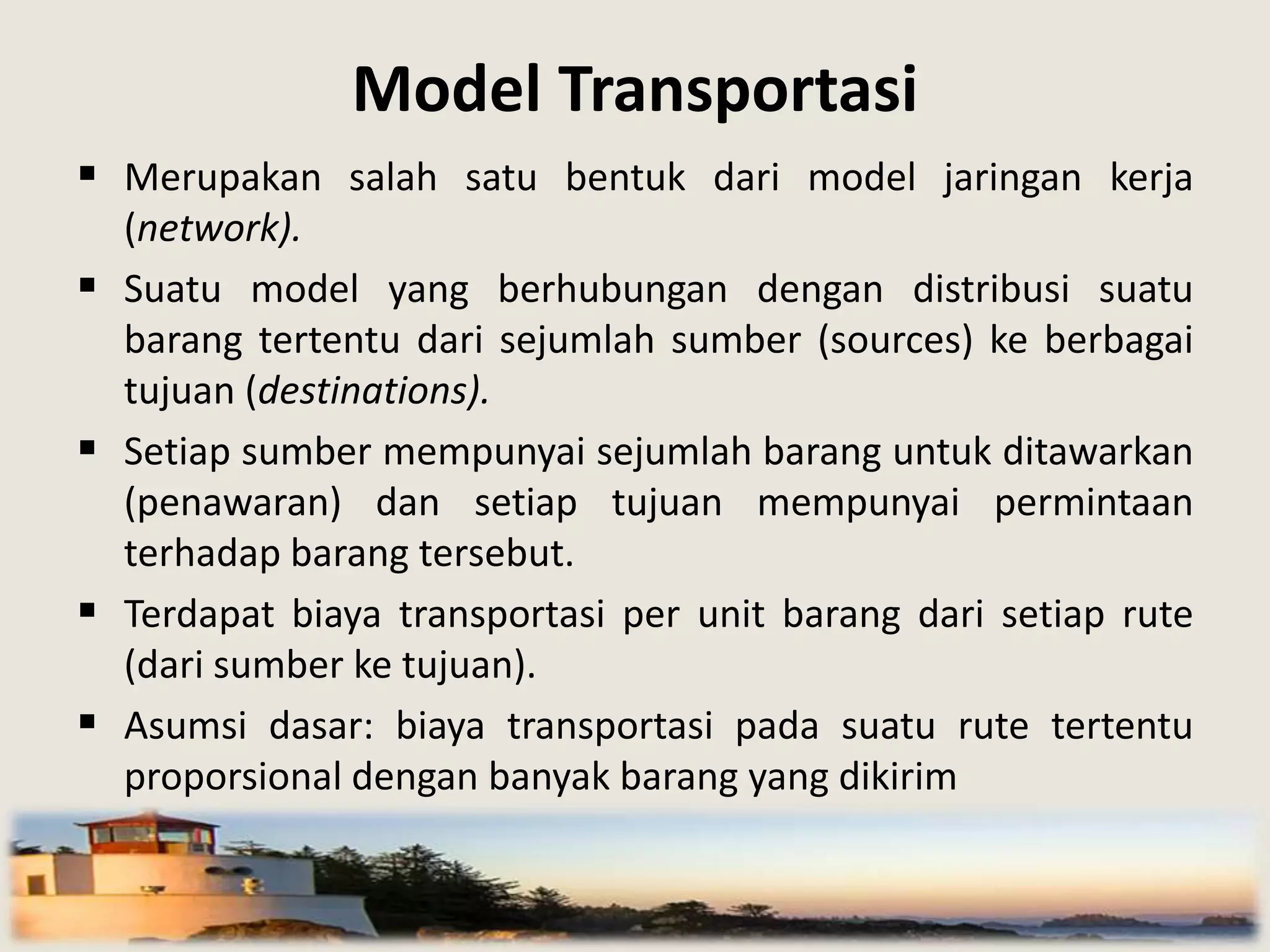 4. metode transportasi | PPTX