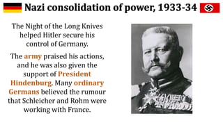 Consolidation of Nazi Power - night of the long knives, death of ...