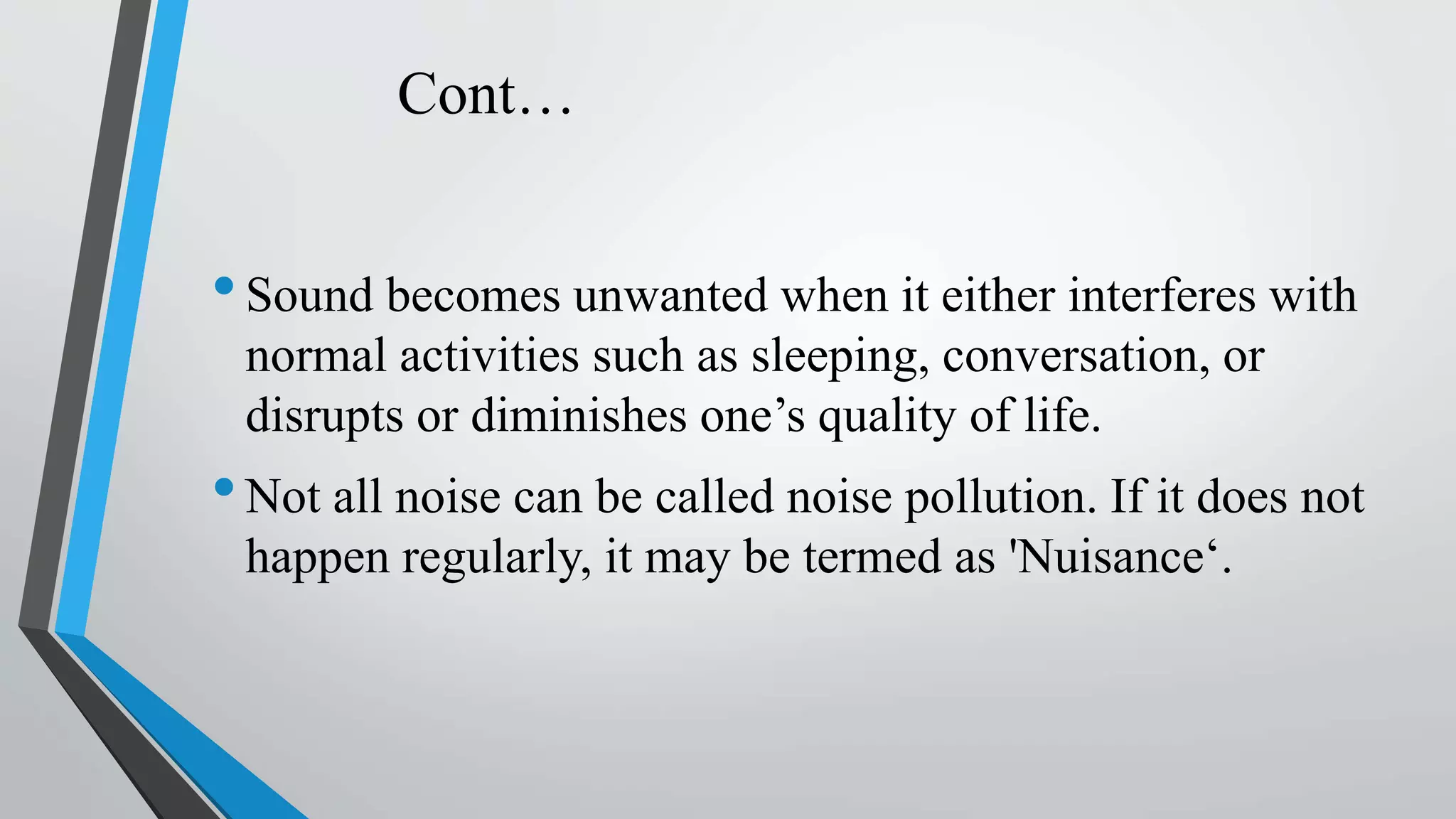 Urban noise pollution | PPTX