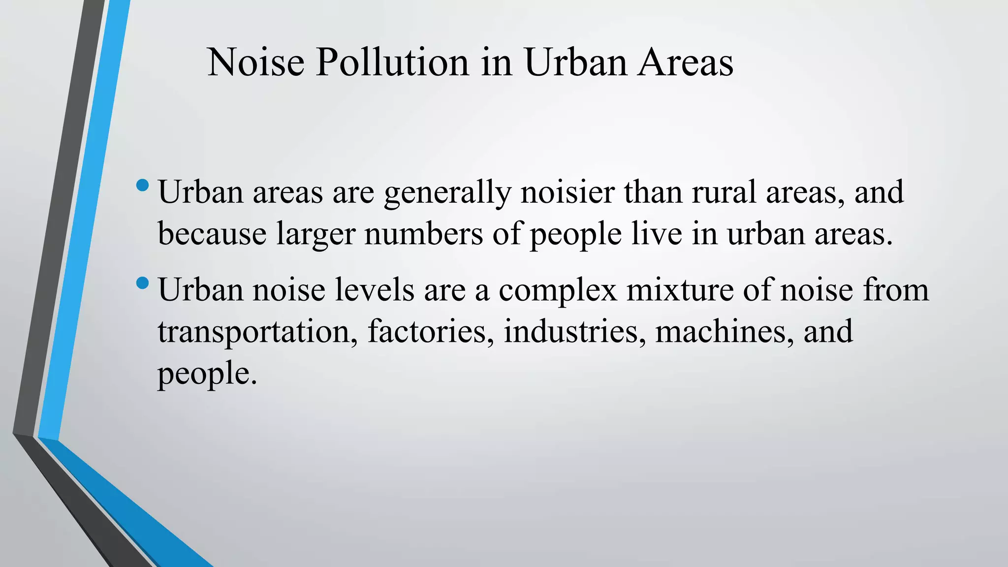 Urban noise pollution | PPTX