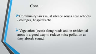 Urban noise pollution | PPTX