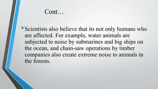 Urban noise pollution | PPTX