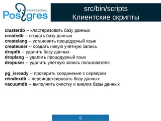 Hacking PostgreSQL. Обзор исходного кода | PPT