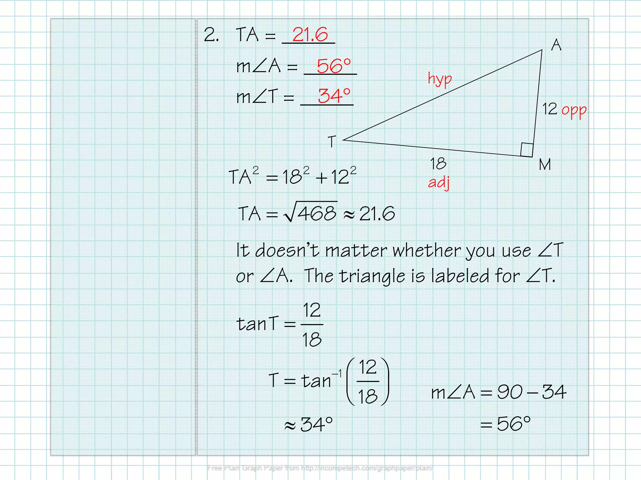 4.11.5 Solving Right Triangles | PDF