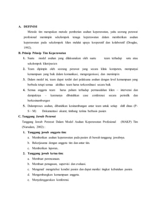 Skenario metode tim dalam keperawatan | DOCX