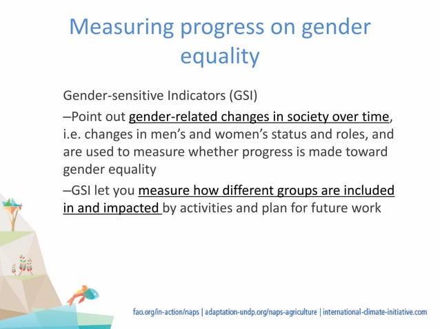 Measuring Progress on Gender Equality with Gender-sensitive indicators ...