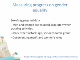 Measuring Progress on Gender Equality with Gender-sensitive indicators ...