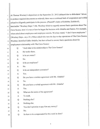The Crew Source: ruling on motion for terminating sanctions | PDF