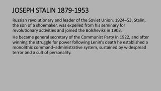 POLITICAL IDEOLOGIES - STALINISM | PPTX