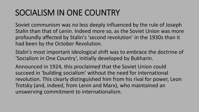 POLITICAL IDEOLOGIES - STALINISM | PPTX