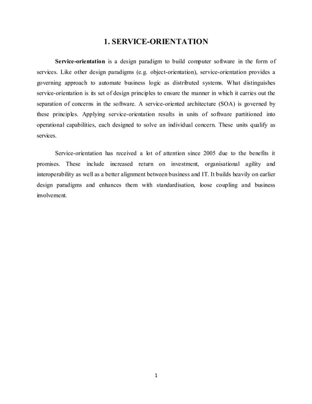 service orentation documentation | DOCX | Programming Languages | Computing