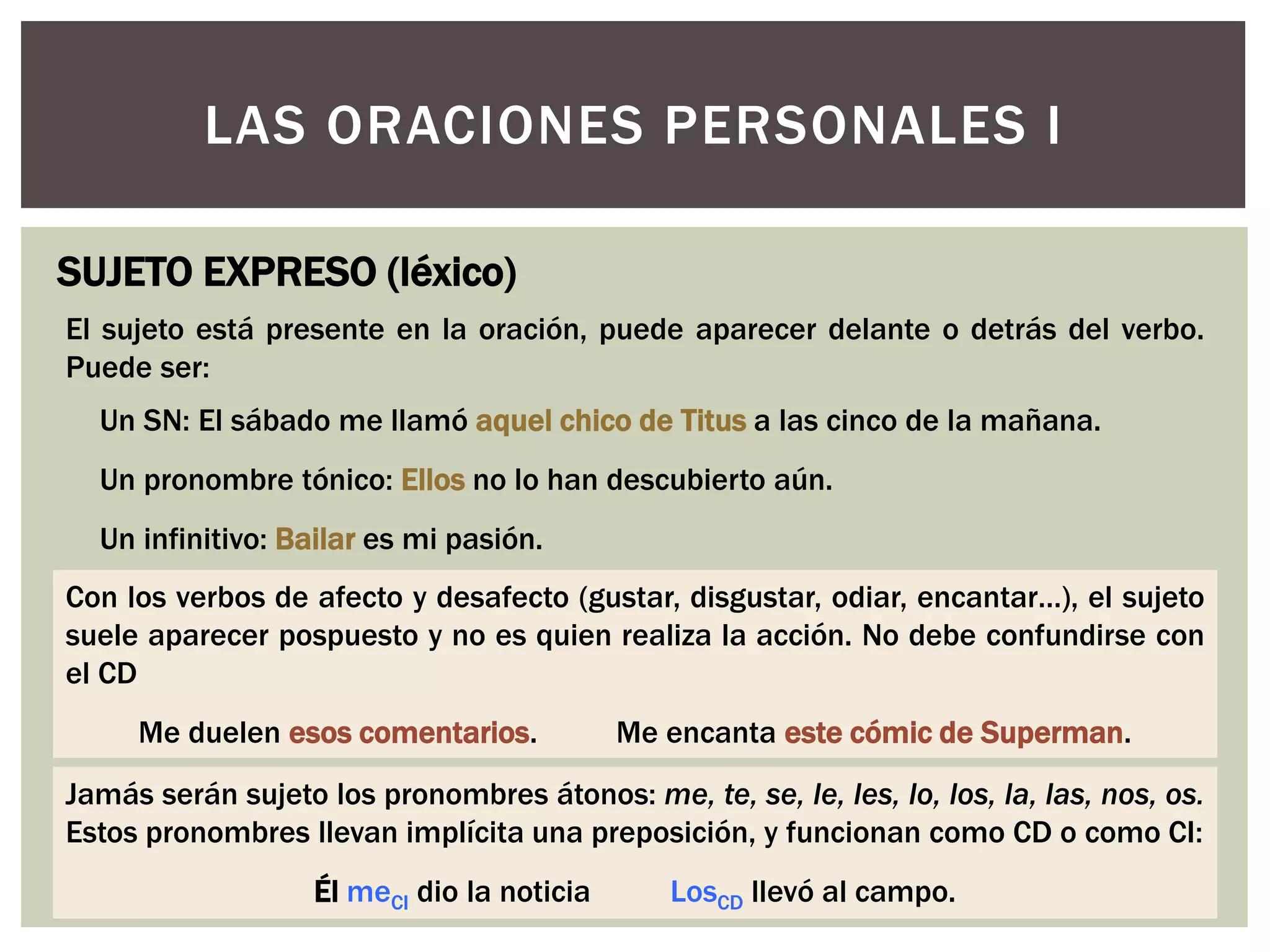 Clasificación de las oraciones | PPTX