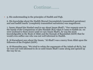 Introduction to Usul Fiqh:The life of Imam Shafie | PPTX