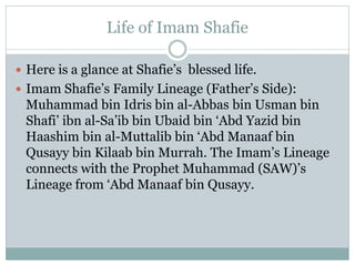 Introduction to Usul Fiqh:The life of Imam Shafie | PPTX