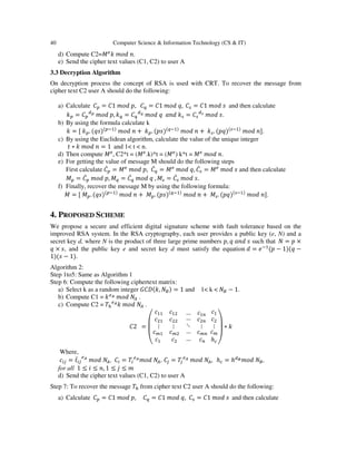 A SECURE DIGITAL SIGNATURE SCHEME WITH FAULT TOLERANCE BASED ON THE ...