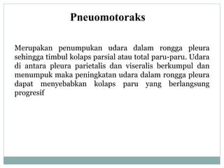 Tindakan Kolaborasi pada Pneumothoraks | PPTX