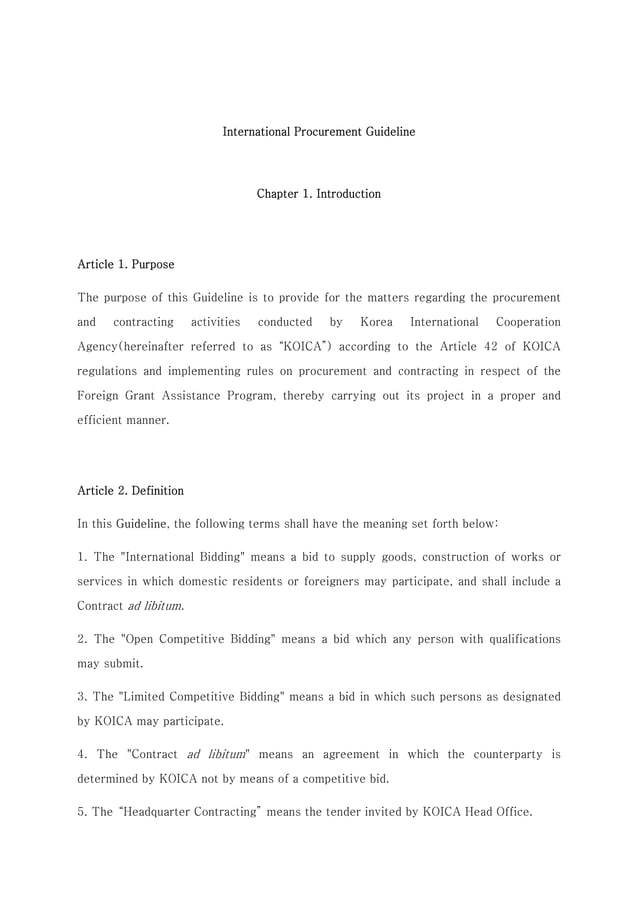 4. international procurement guideline | PDF | Construction Industry | Industries