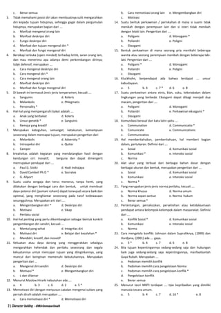 Soal UTS caracter building BSI | PDF