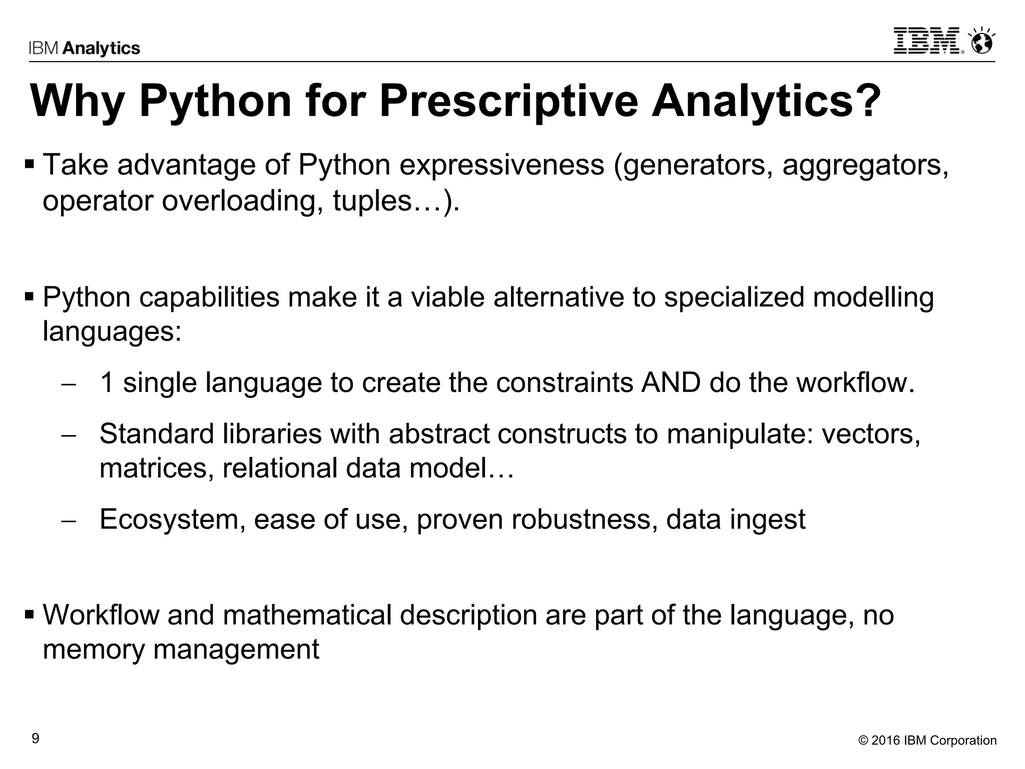 Prespective analytics with DOcplex and pandas | PDF | Web Development ...