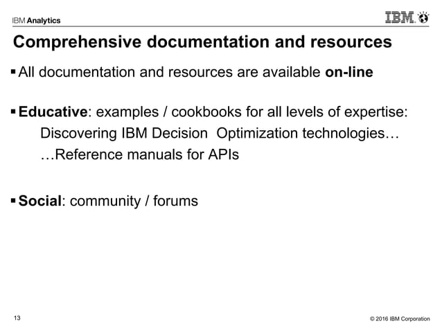 Prespective analytics with DOcplex and pandas | PPT