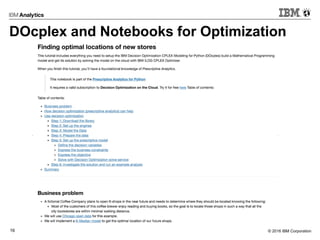 Prespective analytics with DOcplex and pandas | PDF | Web Development ...