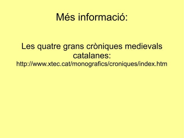 Les quatre grans cròniques medievals. | PPT