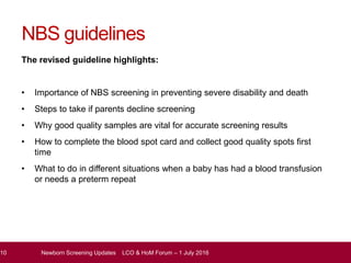 4. Newborn screening updates | PPT