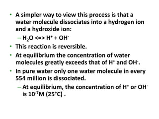 Properties of water and aqueous solutions | PPTX
