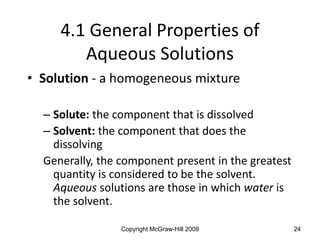 Properties of water and aqueous solutions | PPTX