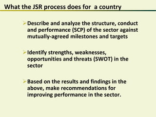 Overview of Agriculture Joint Sector Review (JSR) Outcomes and Lessons ...