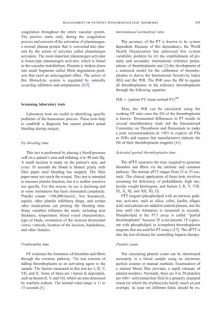 Perioperative Management of the patient with hematologic disorders | PDF