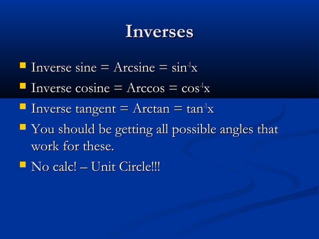 4.7 inverse functions.ppt worked | PPT