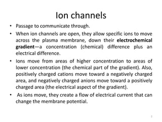 4.ion channels & secondary messengers | PPTX