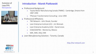Evolution of lean tps - November 2016 | PPTX