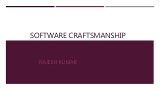 Software Craftsmanship | PPT