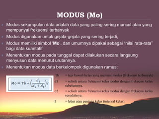 ukuran pemusatan data | PPTX