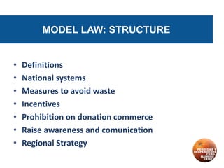 Model Law on Reduction of Food Losses and Waste: an Alternative against ...