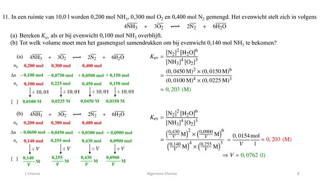Hoofdstuk 4. Chemisch evenwicht - chemie | PPTX | Chemistry | Science