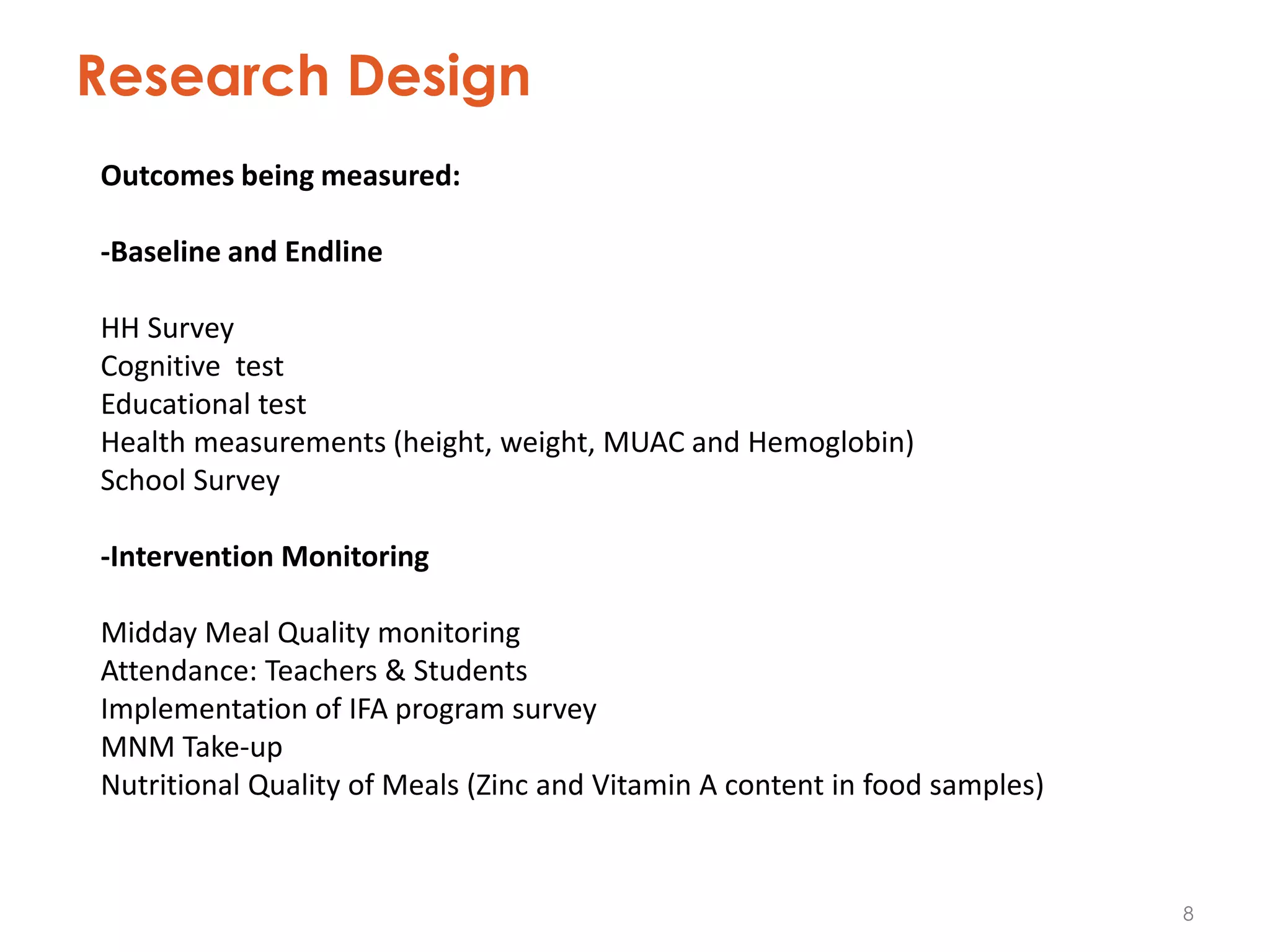 Improving mid-day meal delivery and encouraging micronutrient ...