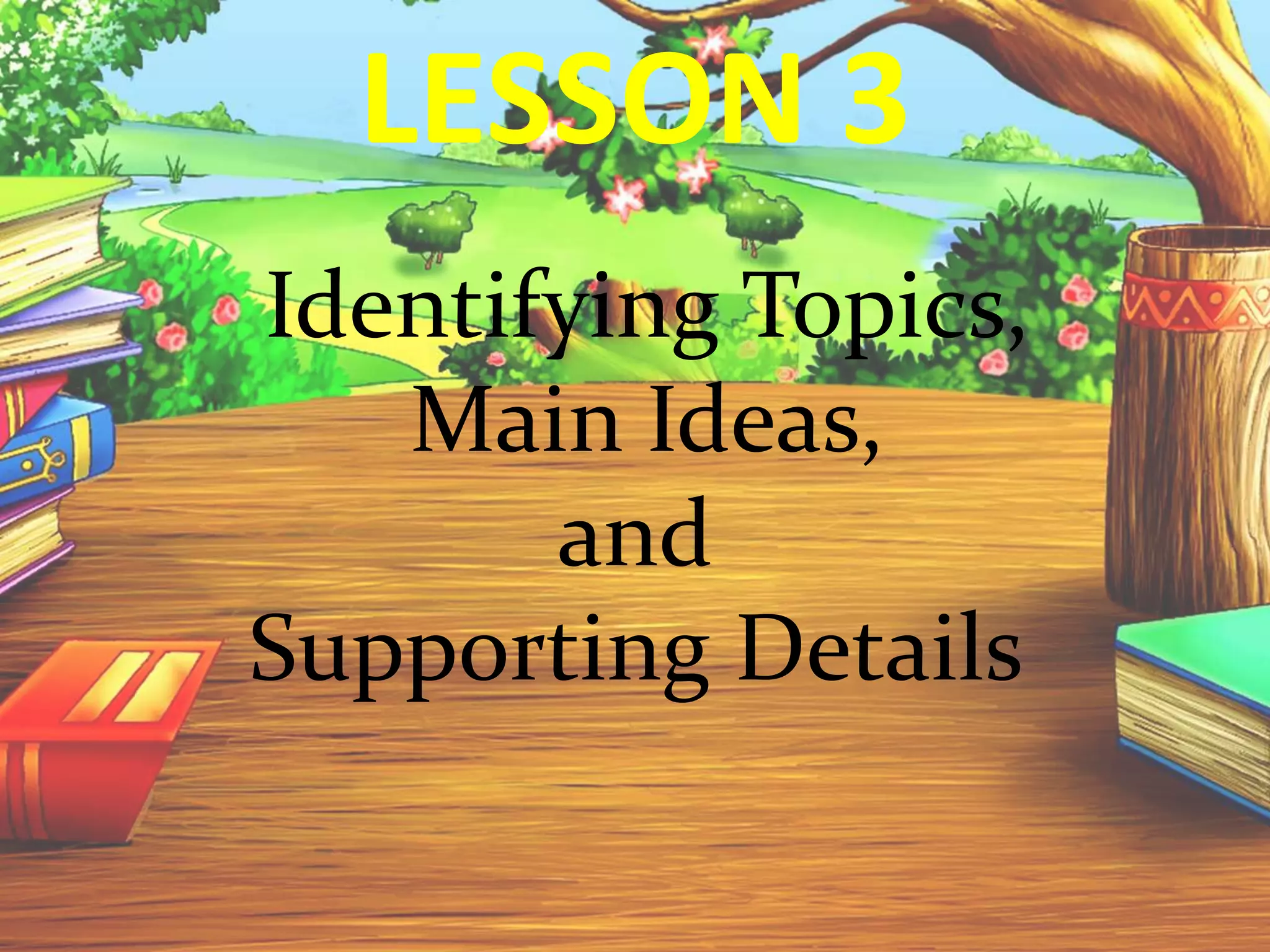 identifying topic | PPTX