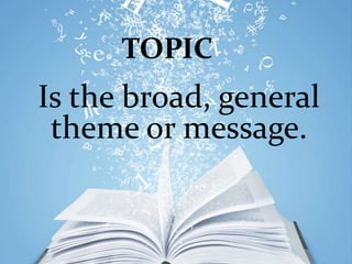 identifying topic | PPTX