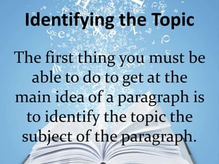 identifying topic | PPTX